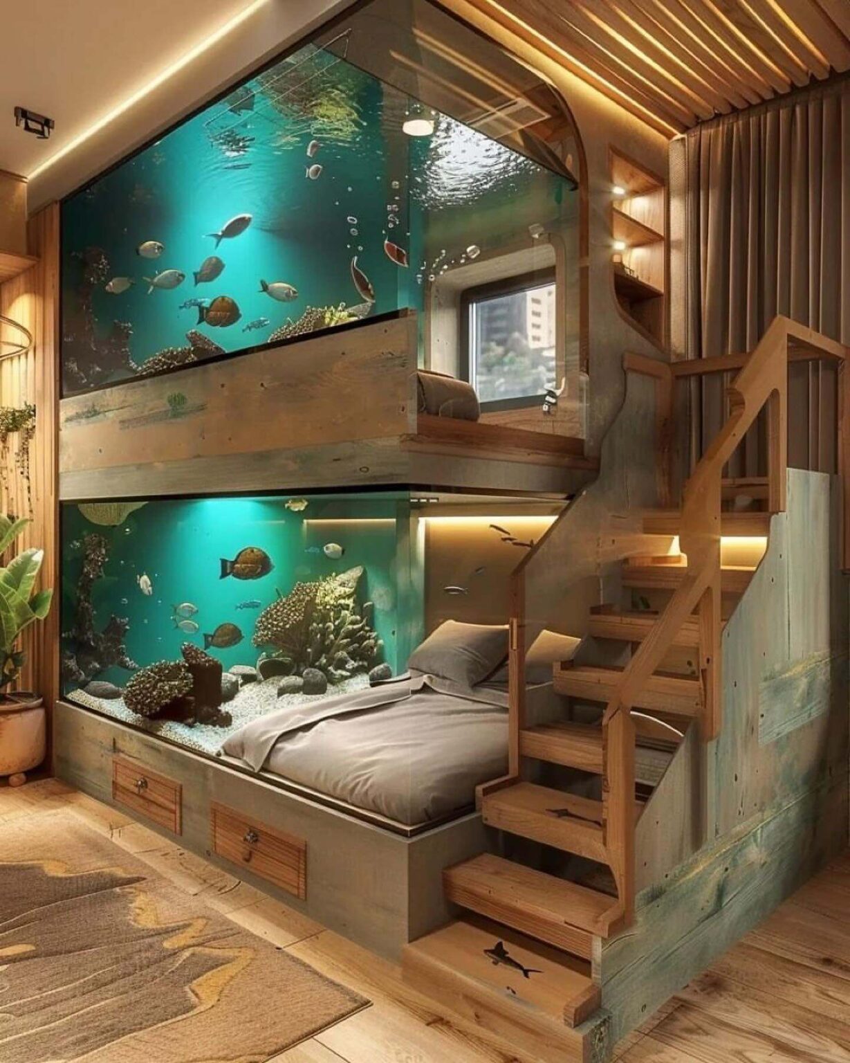Aquarium Beds: Dreaming amidst Underwater Serenity in Your Bedroom ...