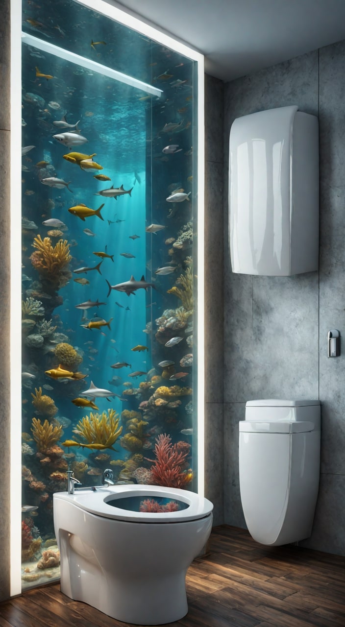 Aquarium Toilet: Immerse Yourself in Underwater Wonder in the Bathroom ...