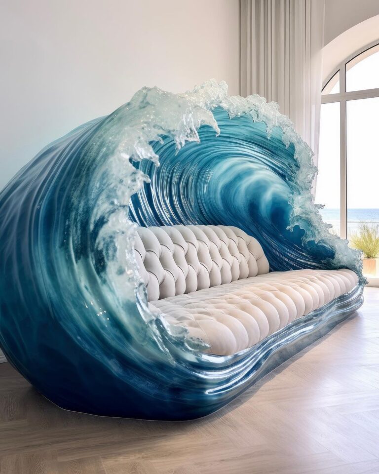 Ocean Waves-Inspired Couch: Where Crafts the Symphony of Sea-Inspired ...