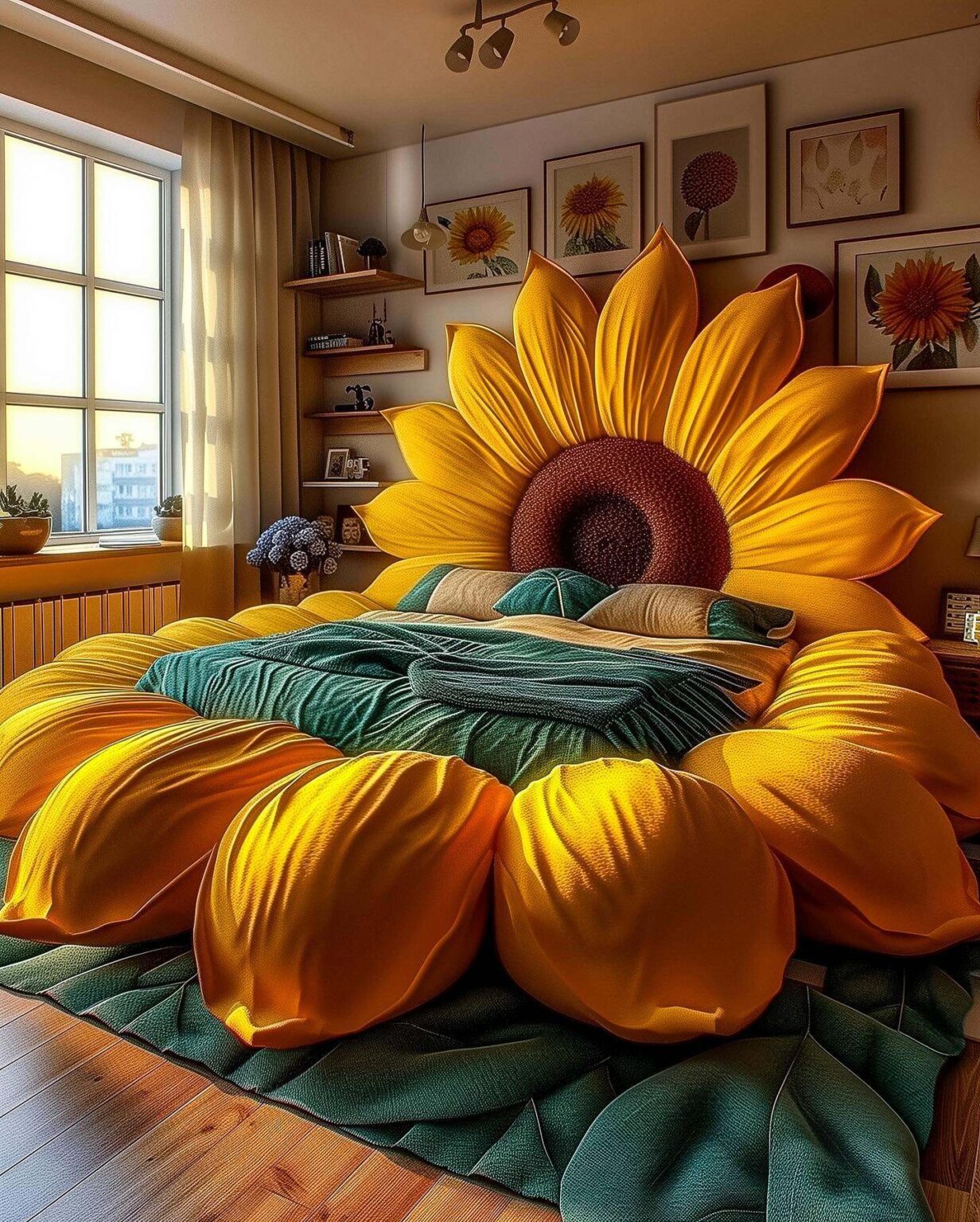 Sunflower Shaped Bed: Infusing Sunshine and Style into Your Sleep Haven - LuxArts