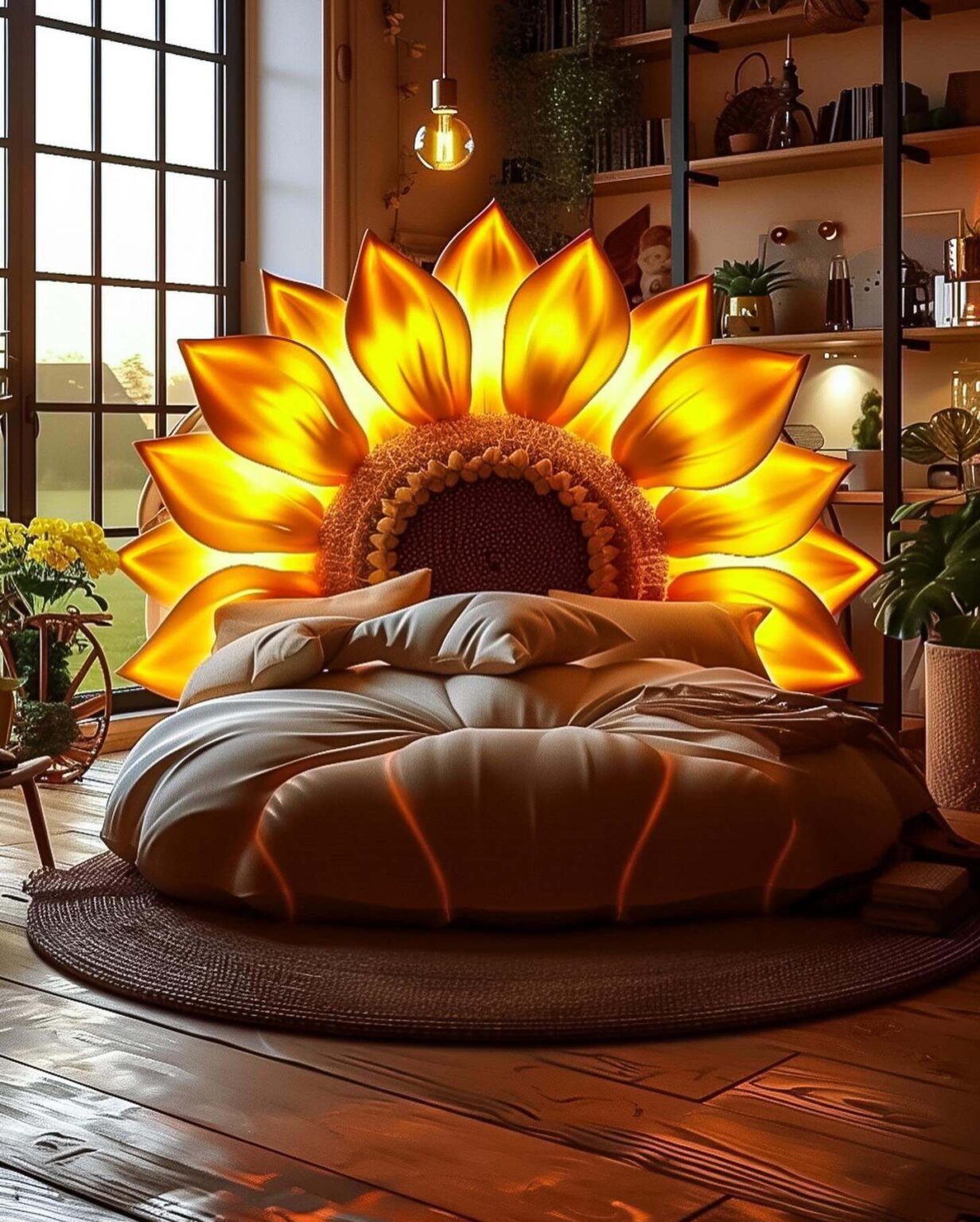 Sunflower Shaped Bed: Infusing Sunshine and Style into Your Sleep Haven ...