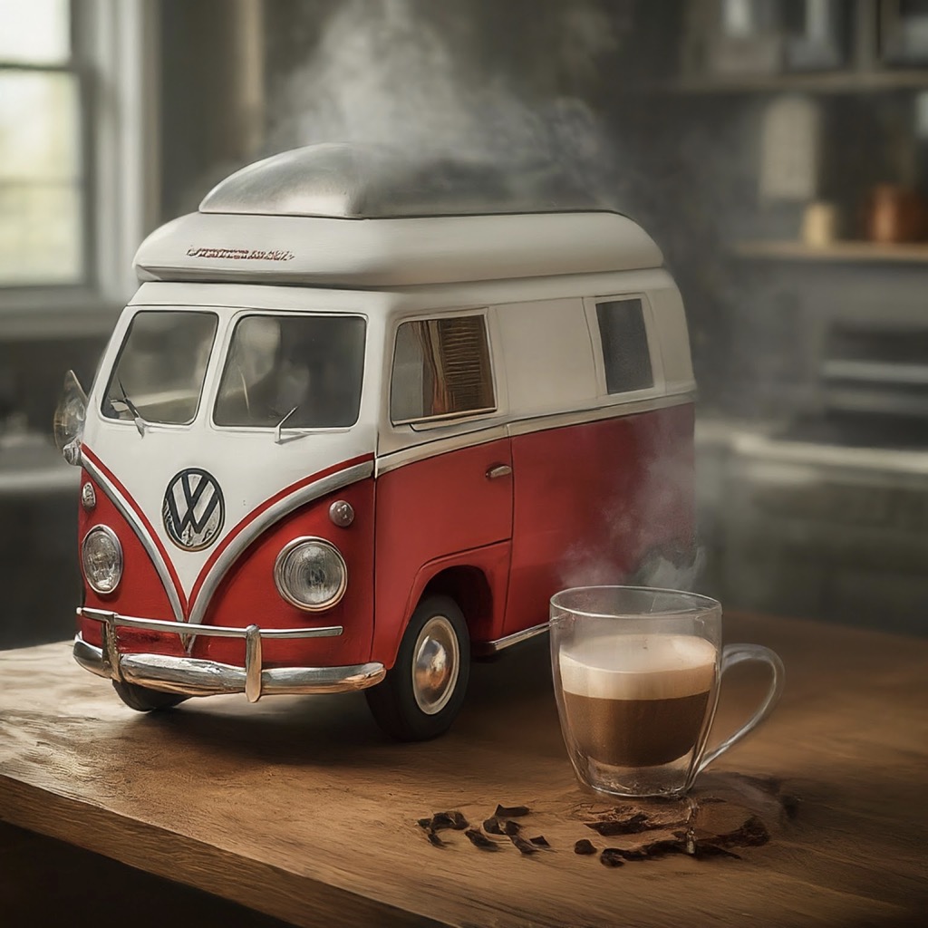 On the Road to Flavor: Volkswagen Bus Inspired Coffee Maker - LuxArts