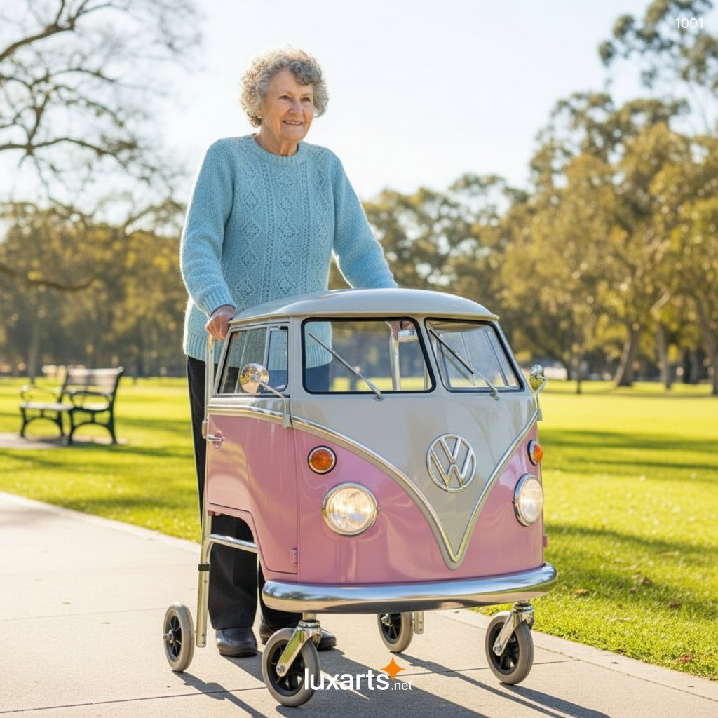 Relive the Retro Charm: Vintage Volkswagen Bus Walker for Seniors - LuxArts