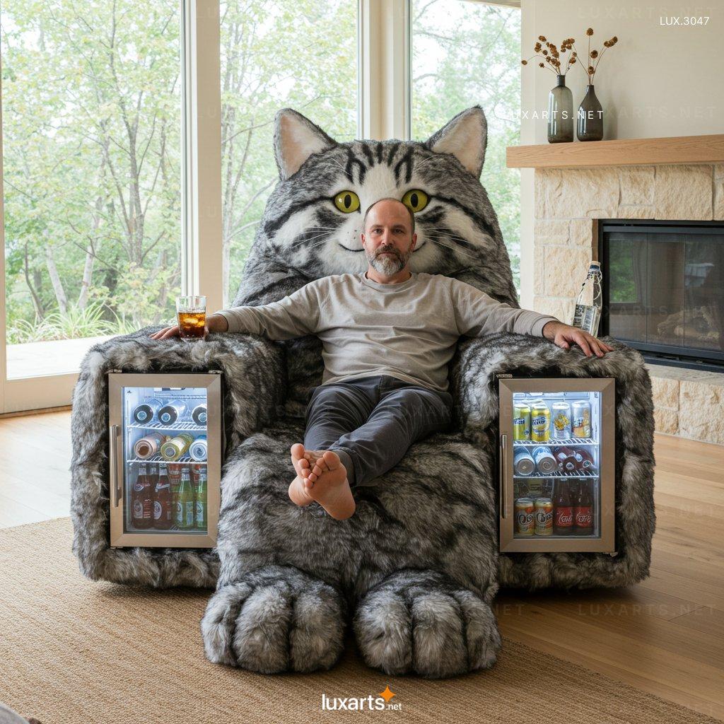 Cat Shaped Recliner with Built-in Mini Refrigerators – Stylish ...