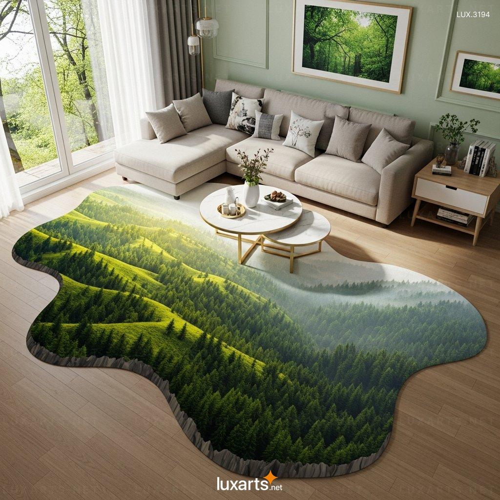 Nature Scene Area Rug – Realistic Outdoor Landscapes for Indoor Style ...