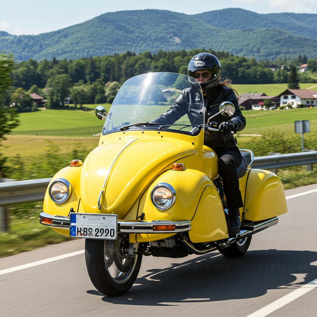 VW Beetle Inspired Motorcycle: Unique Design and Classic Charm - LuxArts