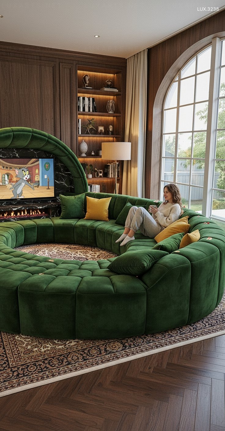 Circular Movie Sofas - The Perfect Addition to Your Home Theater - LuxArts