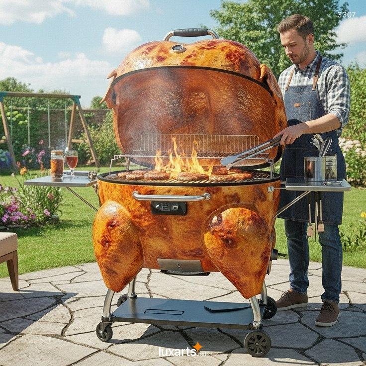 Grilled Chicken Shaped BBQ Grill – Unique Grill Design for Perfectly ...