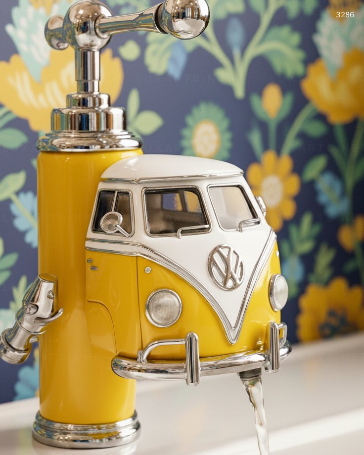 VW Bus Shaped Faucet – Unique Retro Design for Kitchen & Bathroom Sinks ...