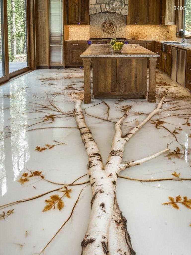 These Epoxy Tree Flooring Designs: Nature-Inspired Art for Stunning ...