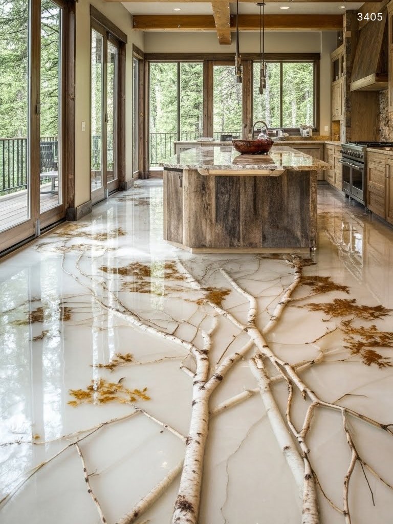 These Epoxy Tree Flooring Designs: Nature-Inspired Art for Stunning ...