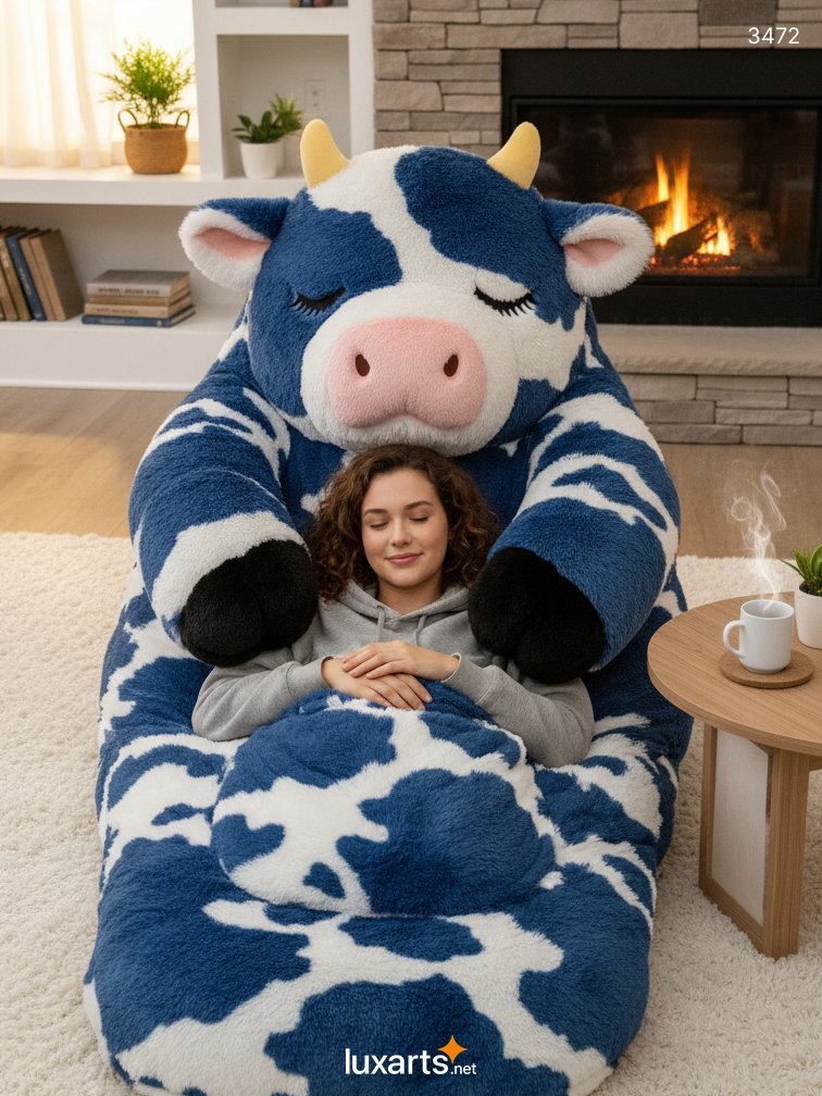 Dairy Cow Shaped Sleeping Bag – Cozy, Playful & Cuddly Animal Sleep ...
