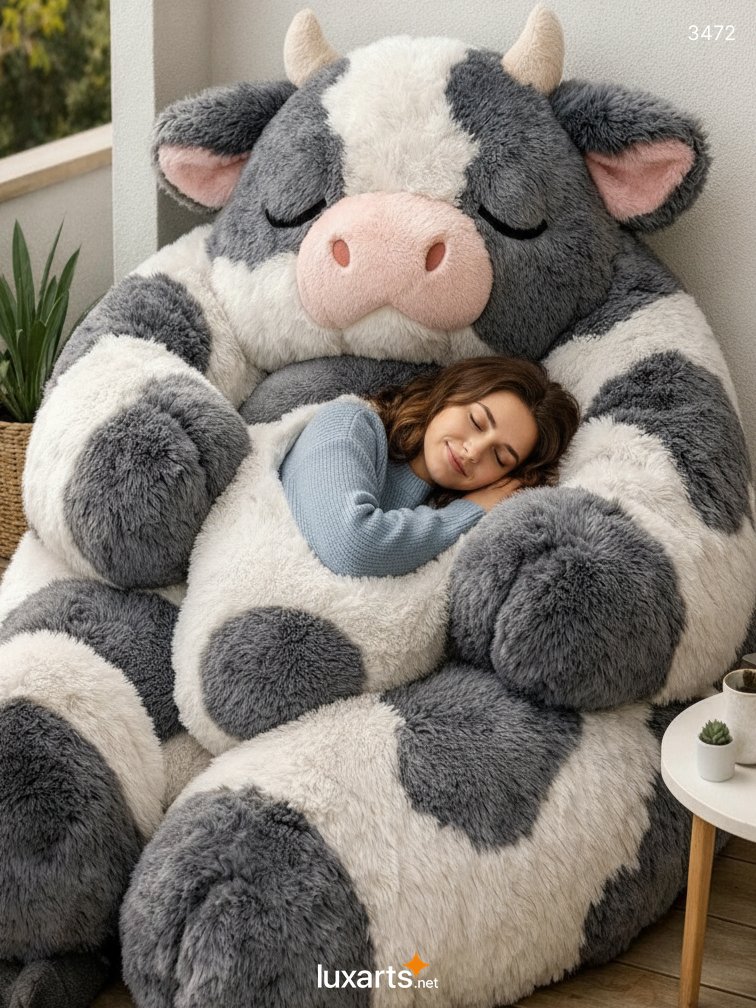 Dairy Cow Shaped Sleeping Bag – Cozy, Playful & Cuddly Animal Sleep ...