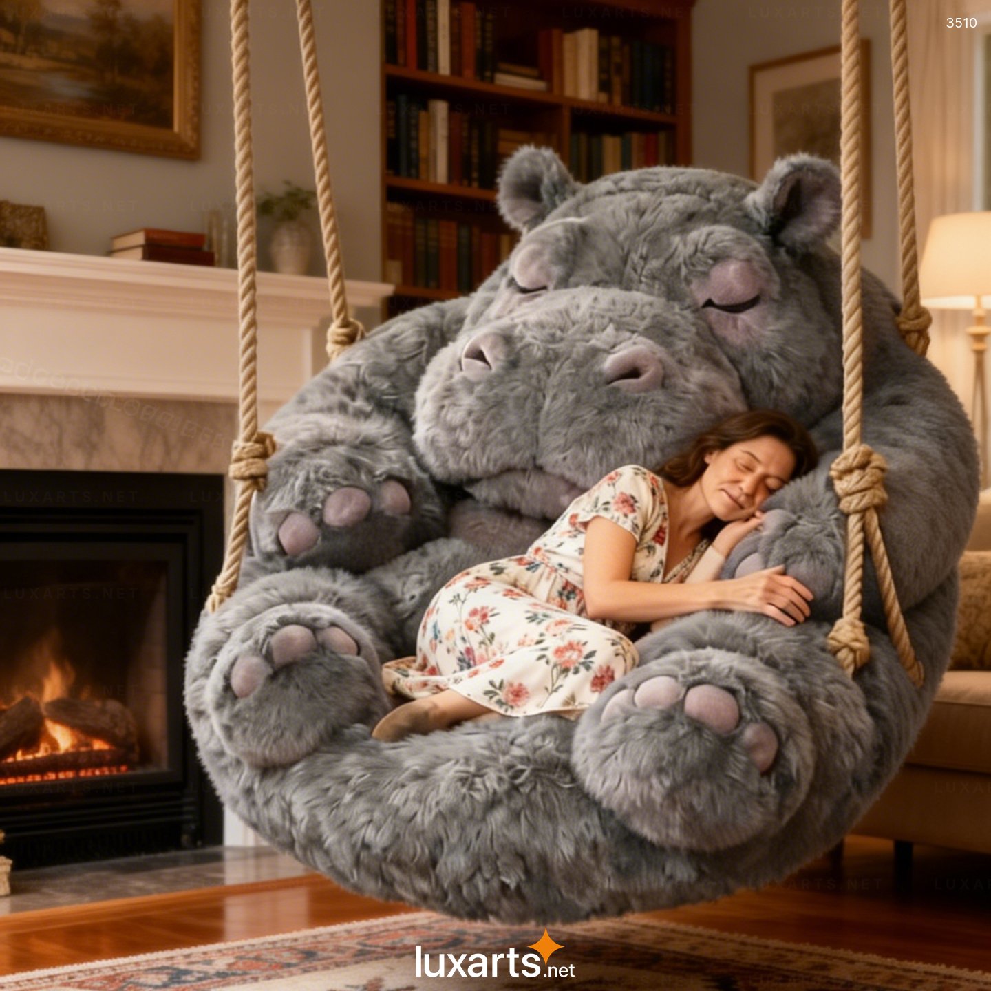 Hippo Shaped Swing Chair – Cozy, Playful Seating for Kids and Adults ...