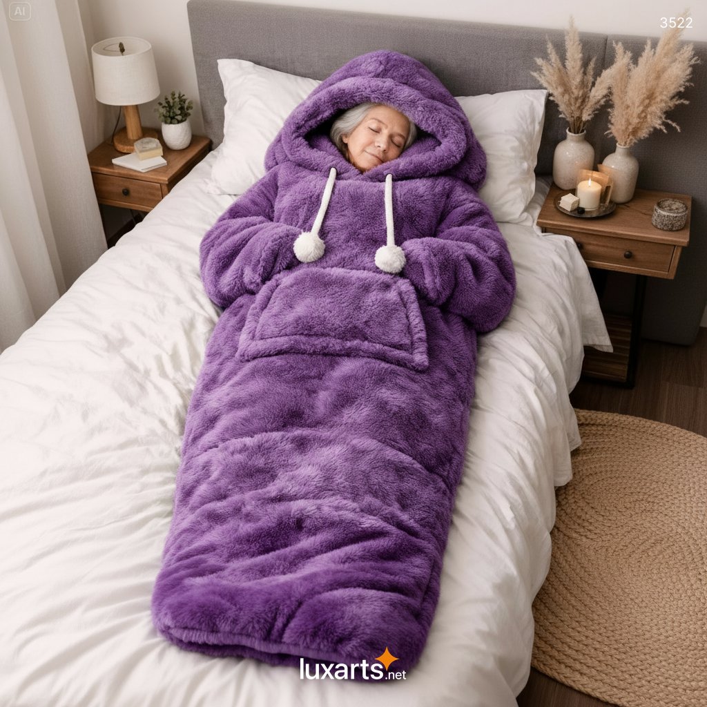 Hoodie-Shaped Sleeping Bag – Warm, Portable & Hands-Free Comfort for ...