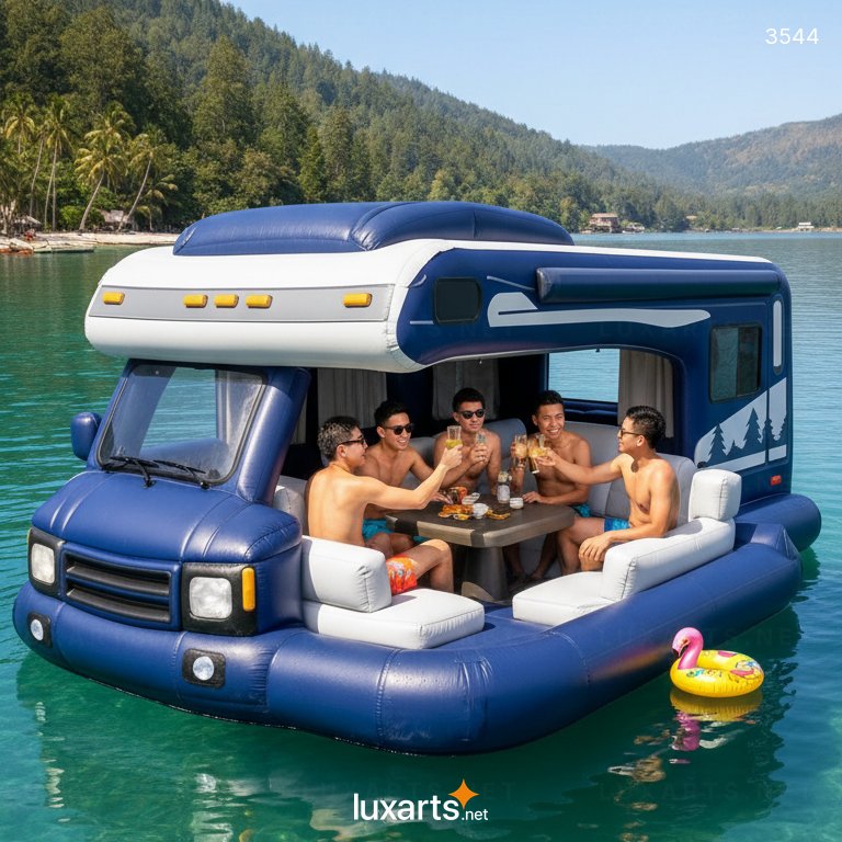Inflatable RV-Shaped Floating Lounge for Pool, Lake & Beach Parties ...