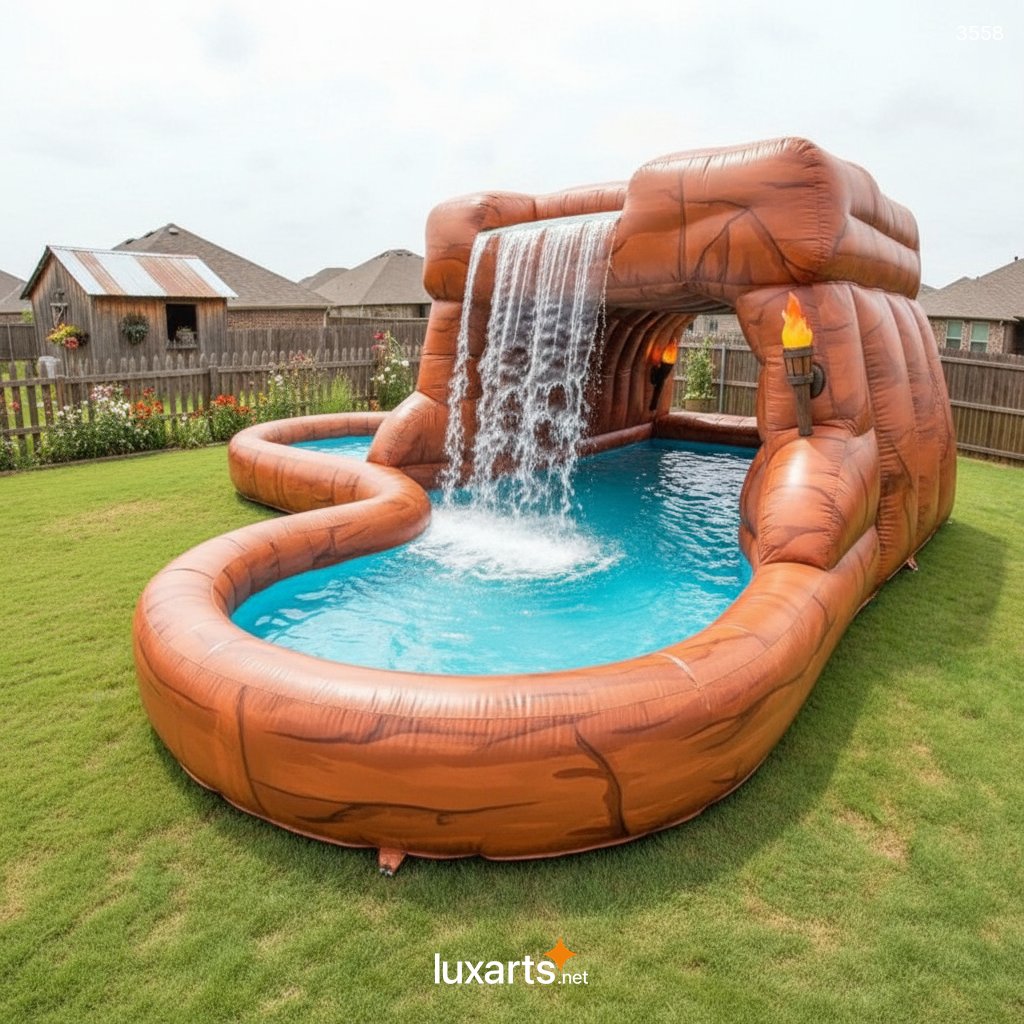 Inflatable Cave Waterfall Pool - Ultimate Backyard Water Park Adventure ...