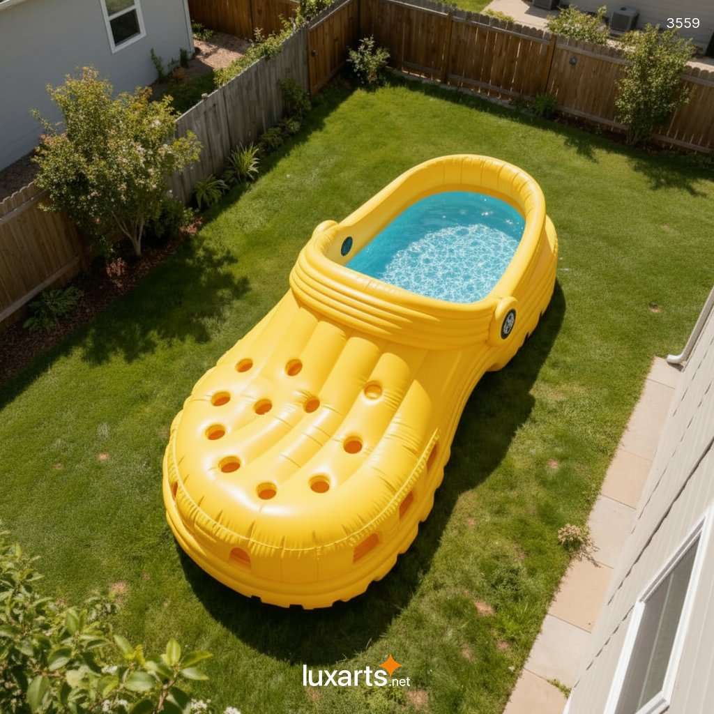 Inflatable Crocs Shoe Pool - Giant Backyard Swimming Pool for Summer ...