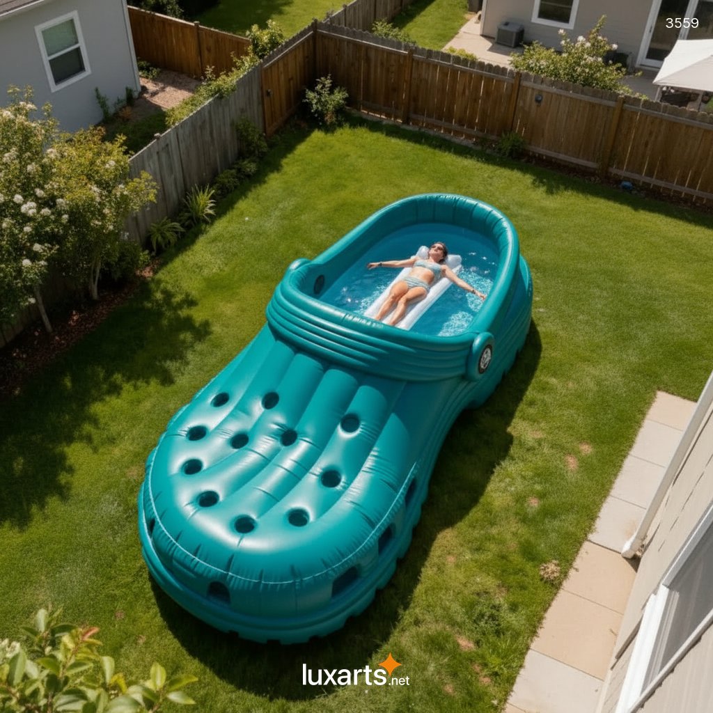 Inflatable Crocs Shoe Pool - Giant Backyard Swimming Pool for Summer ...