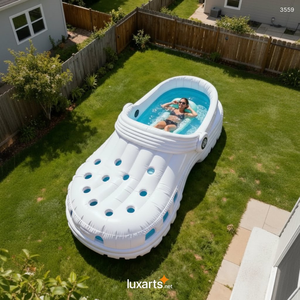 Inflatable Crocs Shoe Pool - Giant Backyard Swimming Pool for Summer ...
