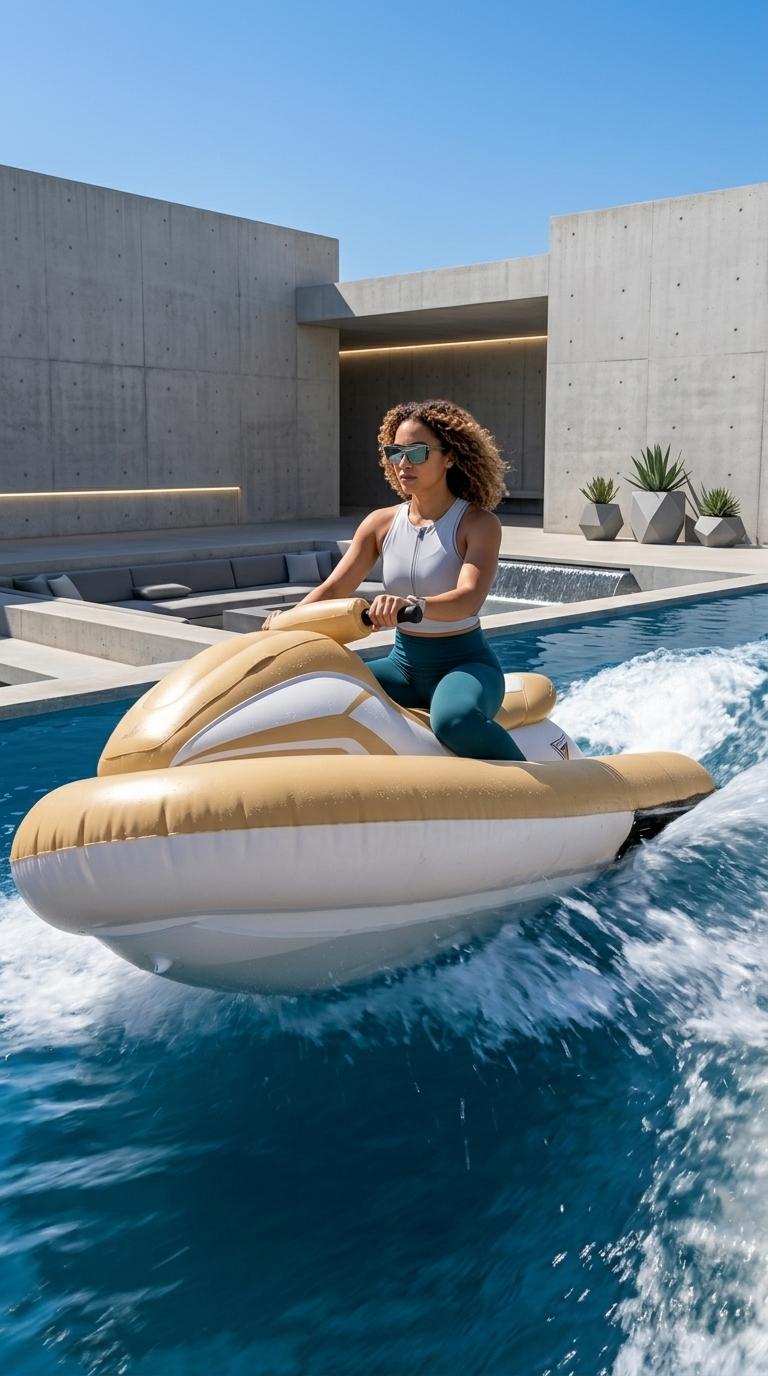 Adult Inflatable Jet Ski - Portable Electric Water Scooter for Lake ...