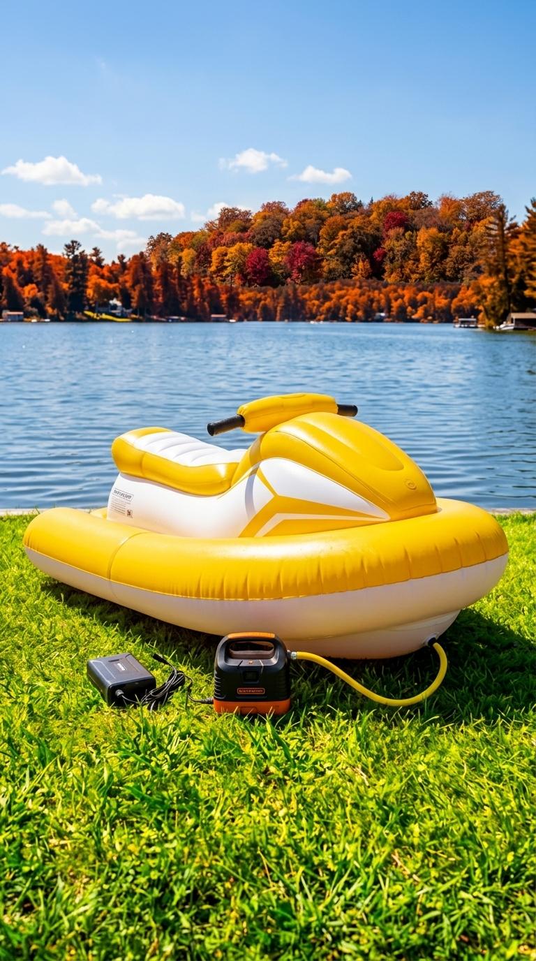 Adult Inflatable Jet Ski - Portable Electric Water Scooter for Lake ...